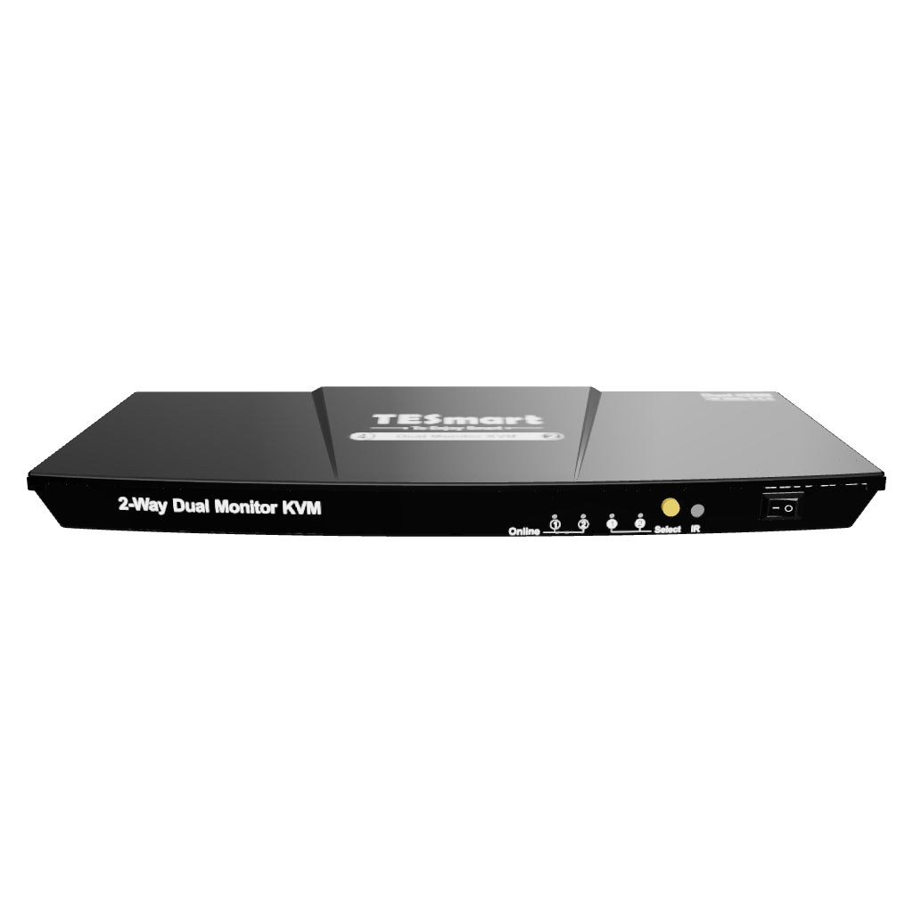 2 Port Dual Monitor KVM Switch HDMI 4K60Hz with USB Hub TESmart