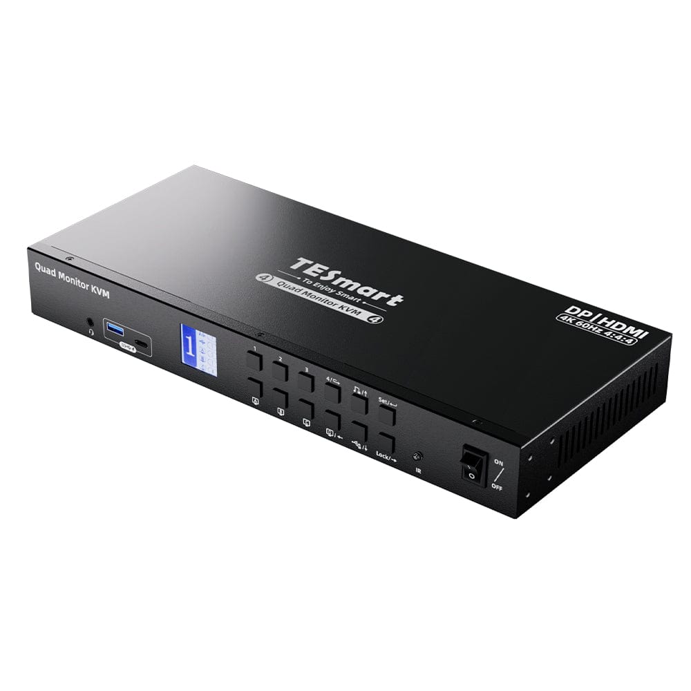 Quad Monitor MST KVM Dock - 4K60Hz, EDID for 4 PCs – TESmart