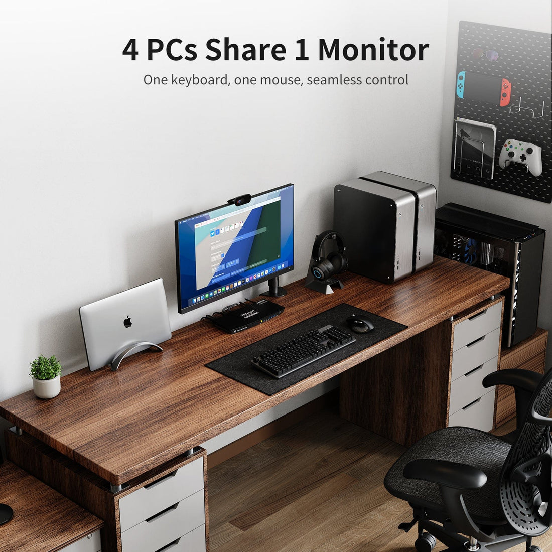 For 4 PCs & 1 Monitor – TESmart
