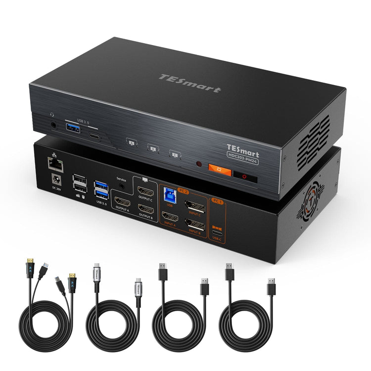 KVM Docking Station – KVM Switch with Docking for 2-4 Monitors ...